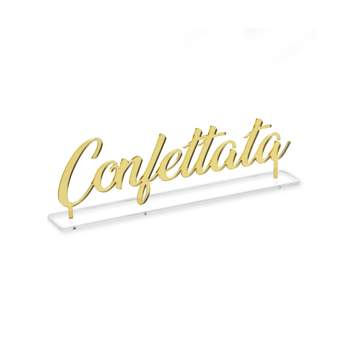 Marque-page en plexiglas avec inscription Confettata et socle de ...