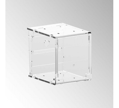 Counter or ceiling scratch card display in transparent plexiglass with ...