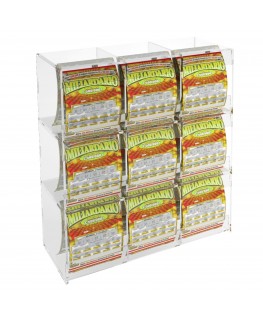 Countertop plexiglass scratch card display with 3 containers without ...