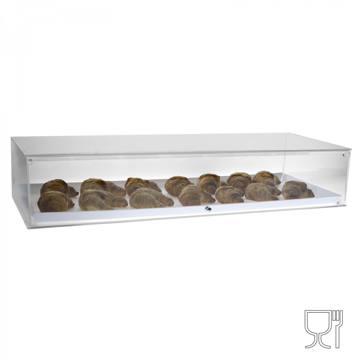 Transparent plexiglass counter display case