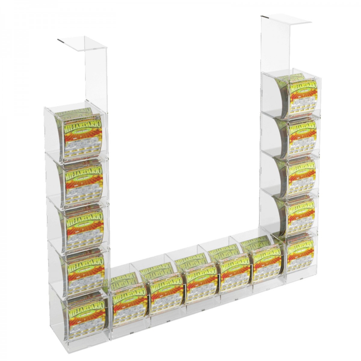 Espositore Gratta e Vinci da Soffitto in Plexiglass Trasparente 5 più ...